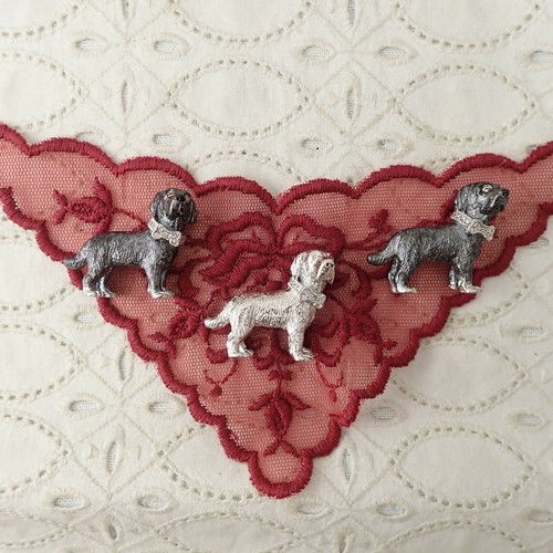 Lot of 3 Lauren Spencer High Relief Silver Plated Mastiff Dog Pin ...