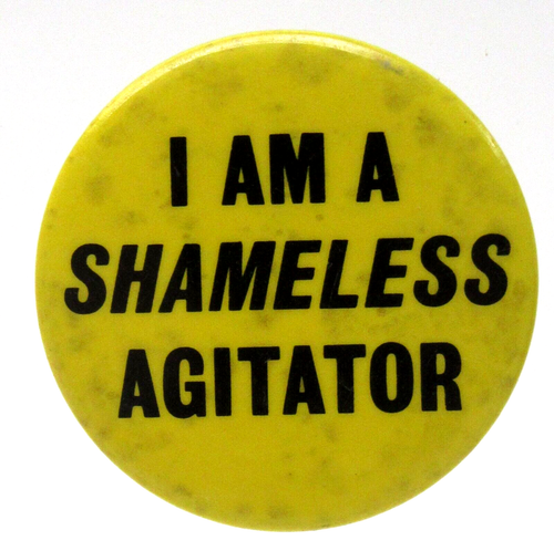I AM A SHAMELESS AGITATOR 1.5" pinback button a3 | eBay