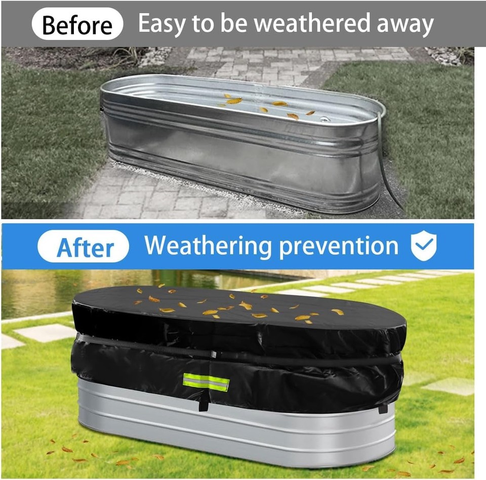 6Ft Stock Tank Horse Trough Cover, Water Trough Cold Plunge Insulated ...