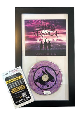 THE BIRTHDAY MASSACRE SUPERSTITION SIGNED CD JSA Display Framed ...