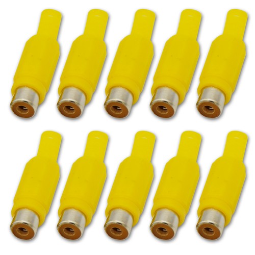 10x RCA Phono Female Jack Plug Solder Type Audio Video Cable Connector ...