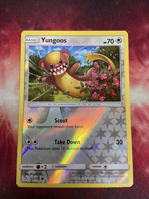 Pokemon Card Yungoos Reverse Holo Ultra Prism 112/156 | eBay Australia