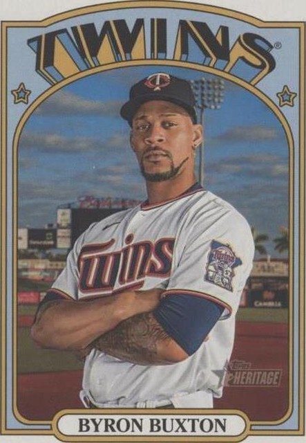 2021 Topps Heritage - Wrong Back Variation NL HR Leaders Back #89 Byron ...