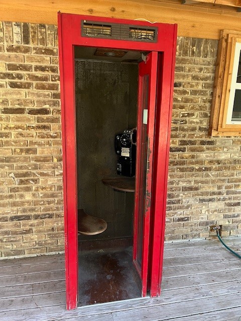 Vintage Wooden Telephone Booth with original Rotary Pay Phone and Fan ...