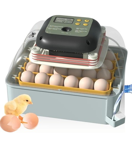 24 Egg Hatching Incubator W/ Auto Turner, Humidity Control & Digital ...