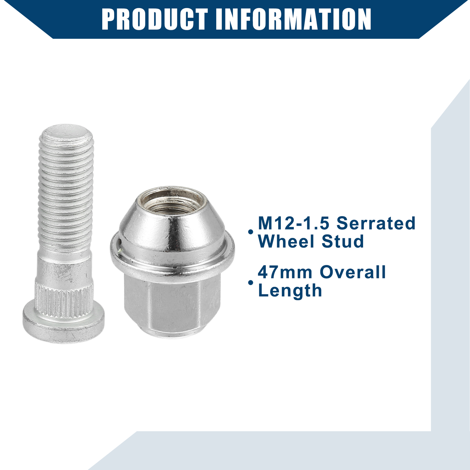 Pack of 1 Set For Ford Fiesta Focus No.CV6Z1012C M12-1.5 Wheel Lug Stud ...