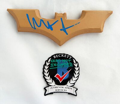 Christian Bale Signed Batarang Batman Beckett BAS 2 COA | eBay