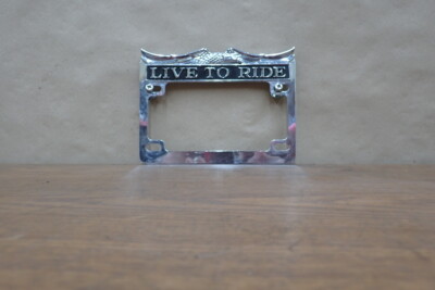 HARLEY DAVIDSON LIVE TO RIDE LICENSE PLATE TAG MOUNT CHROME | eBay