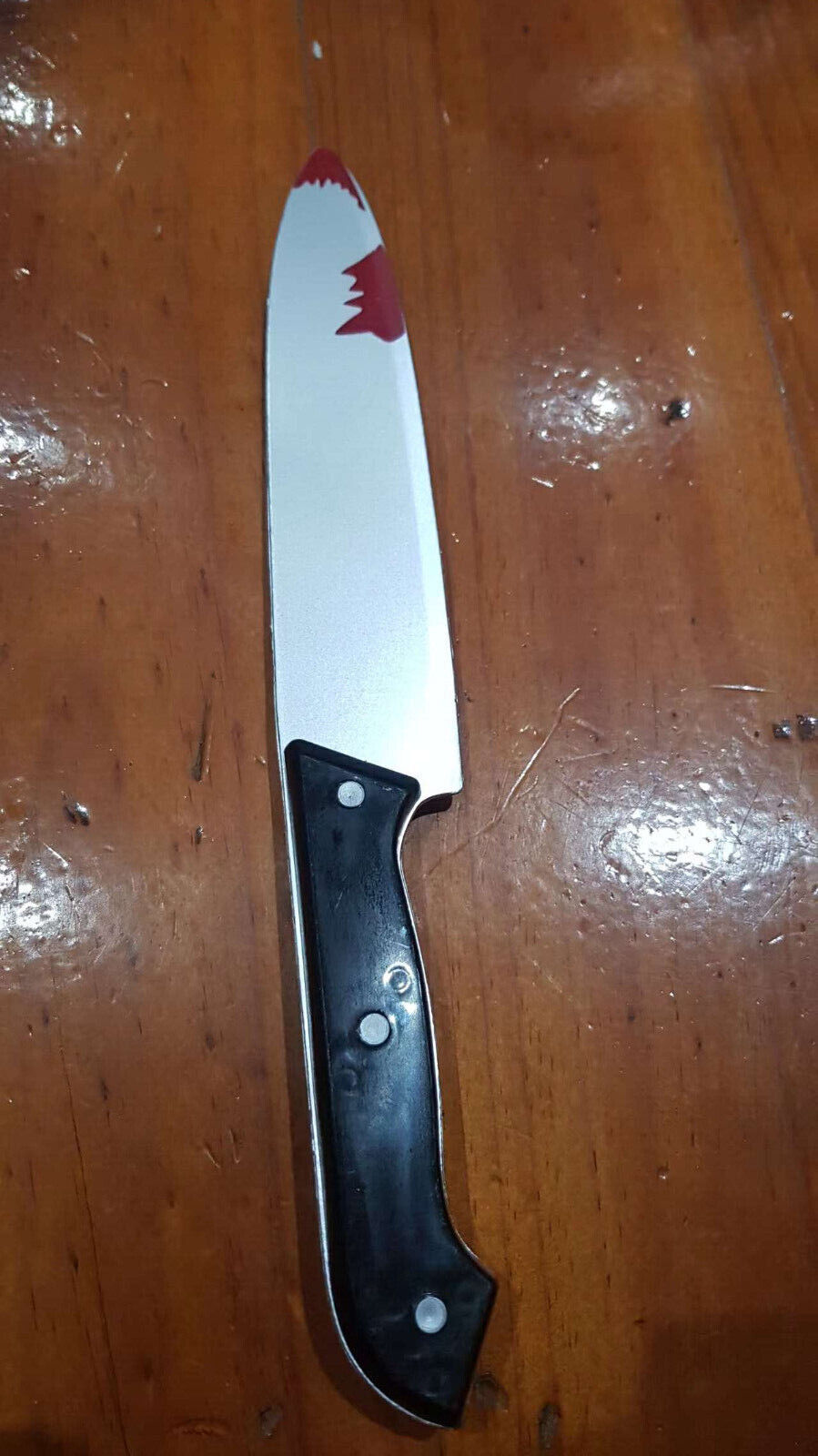 Bloody Butchers Cleaver Fake Knife Plastic Halloween Blood Weapon ...