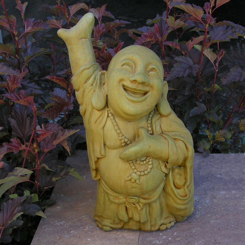 Cast Stone Cement Hotai Buddha Outdoor Garden Statue "The Laughing ...
