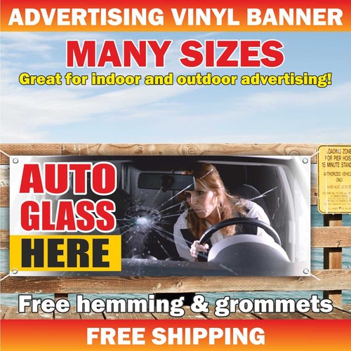 AUTO GLASS SPECIALIST Advertising Banner Vinyl Mesh Sign Service Shop ...