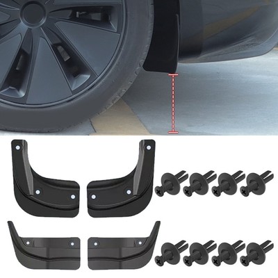 Wheel Fender Car Wheel Mud Flaps TPE Vehicle 4pcs/set 4x Black Mudflaps ...