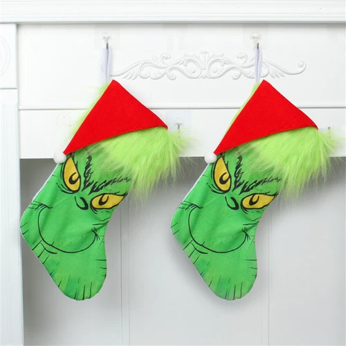 Grinch Christma Faceless Doll Sock Cartoon 3-Dimensional Old Man Sock ...