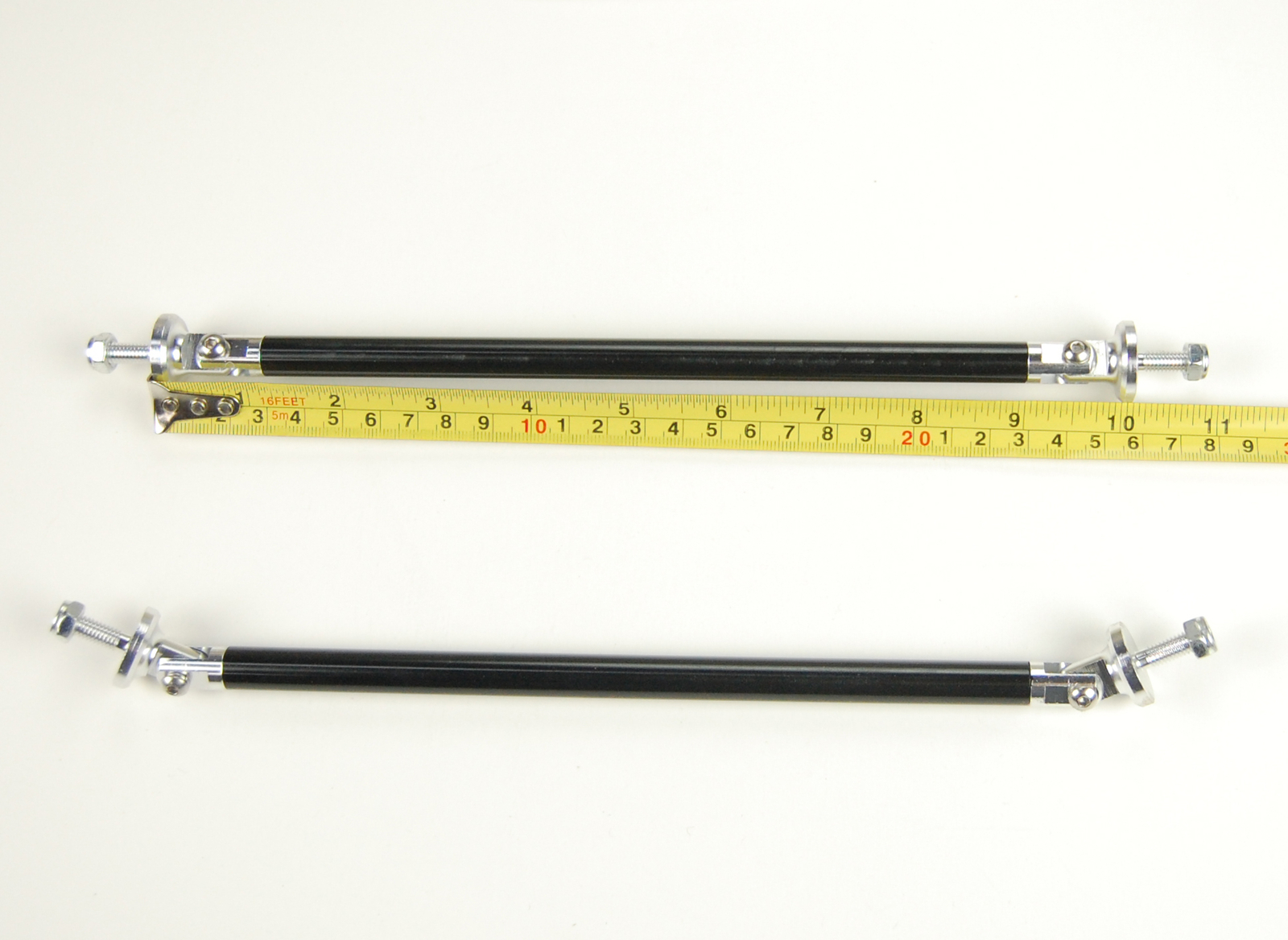 Black 9.5" Bumper Lip Diffuser Splitter Spoiler Support Rod Bar for ...