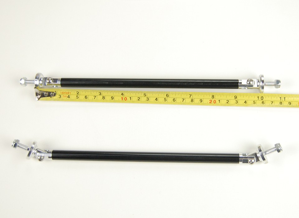 Black 9.5" Bumper Lip Diffuser Splitter Spoiler Support Rod Bar for ...