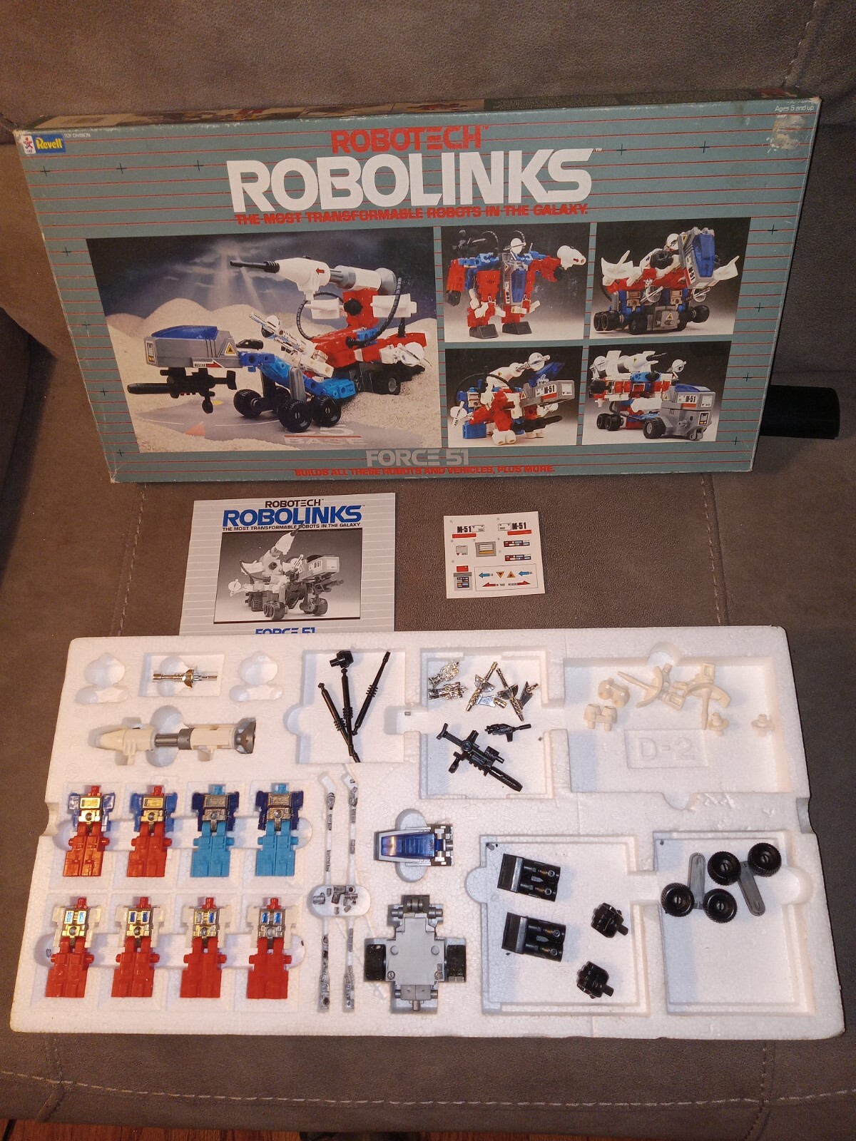 Robotech ROBOLINKS Force 51 w/box Near Complete Set by Takara 1985 Revell
