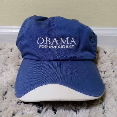 Vintage Barack Obama Campaign Hat Blue Cap Strapback Dad Hat Vote For ...
