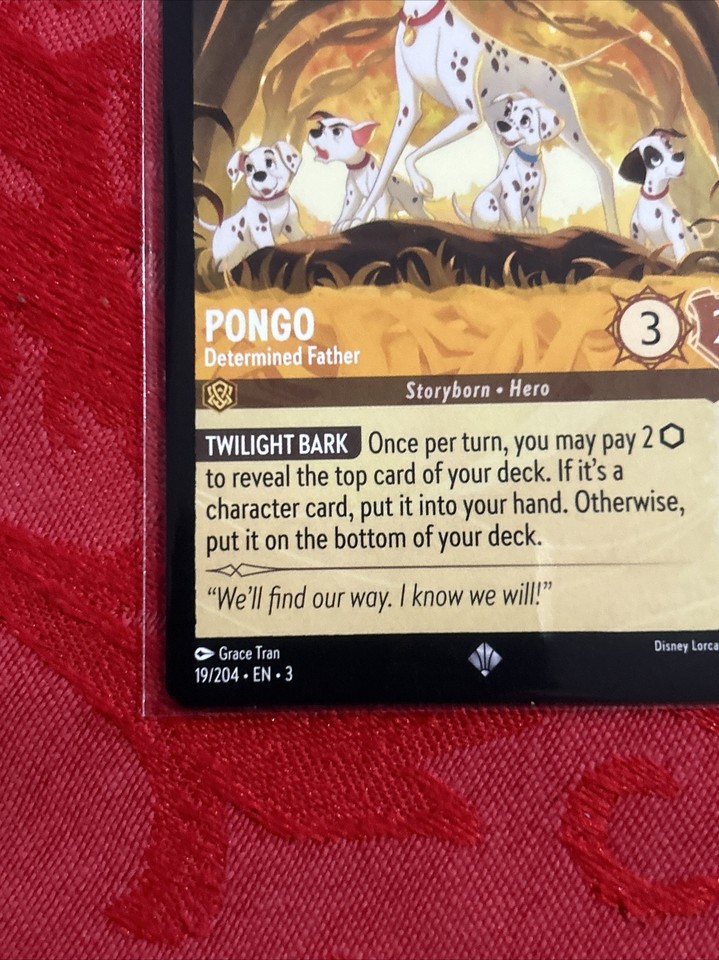 Disney Lorcana: Into The Inklands - Pongo - Determined Father - 19/204 ...