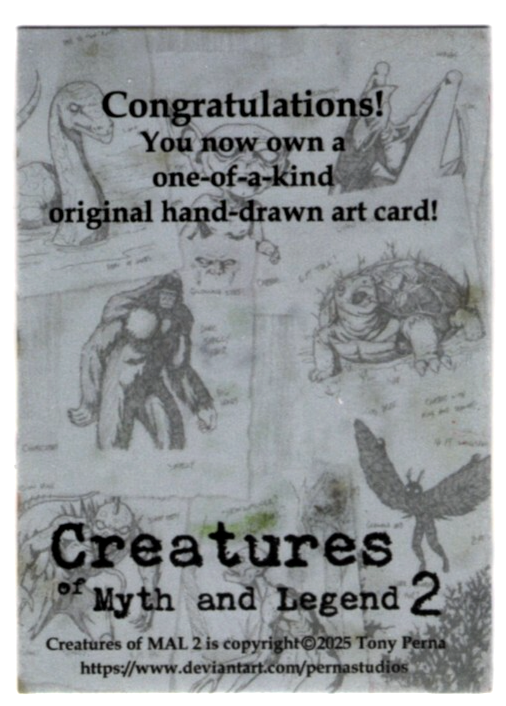 PERNA Creatures of Myth & Legend 2 Matt Fletcher Sketch Card FLATWOODS ...