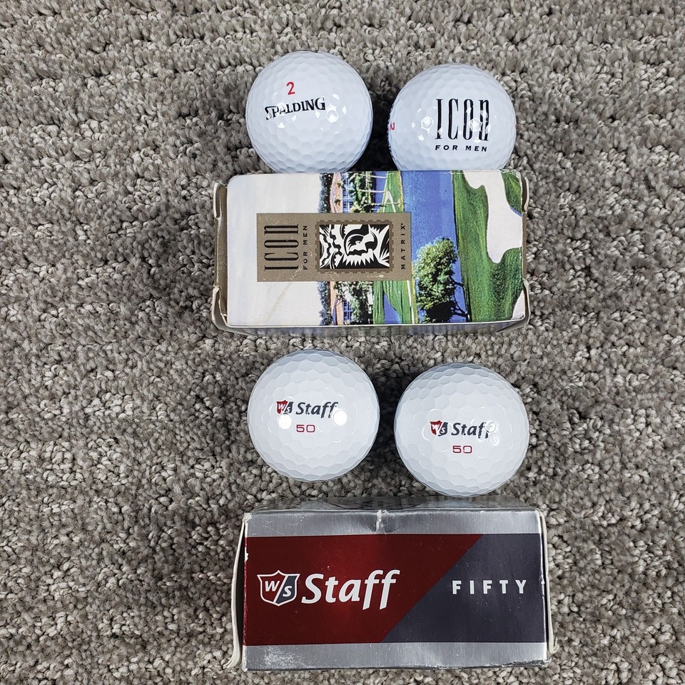 Golf Balls Wilson Staff Fifty / Spalding Icon For Men Matrix 2 Packs of ...