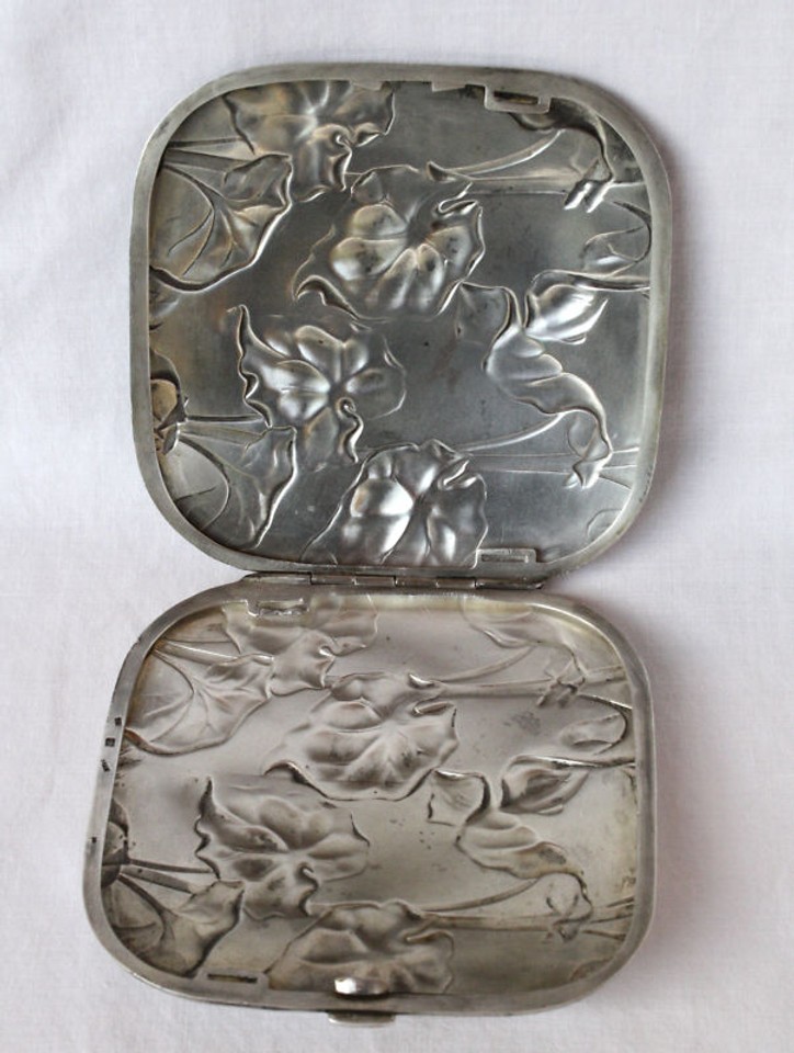 MAGNIFICENT ART NOUVEAU GERMAN 800 STERLING SILVER BOX | eBay