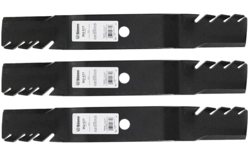 3 Toothed Blades fit John Deere M131958 M144196 M163983 M168223 ...