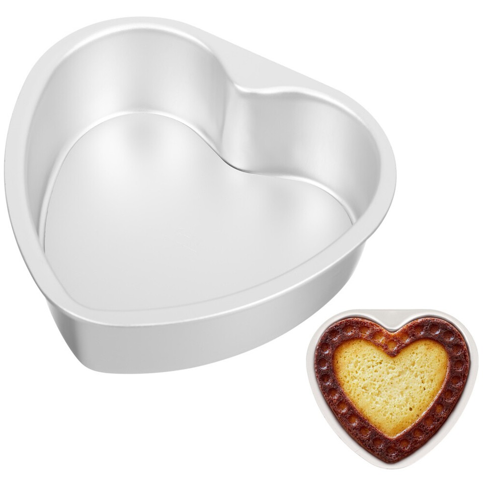 6 Inch Heart Shaped Cake Pan Metal Molds Non Stick Tin Bread Household ...