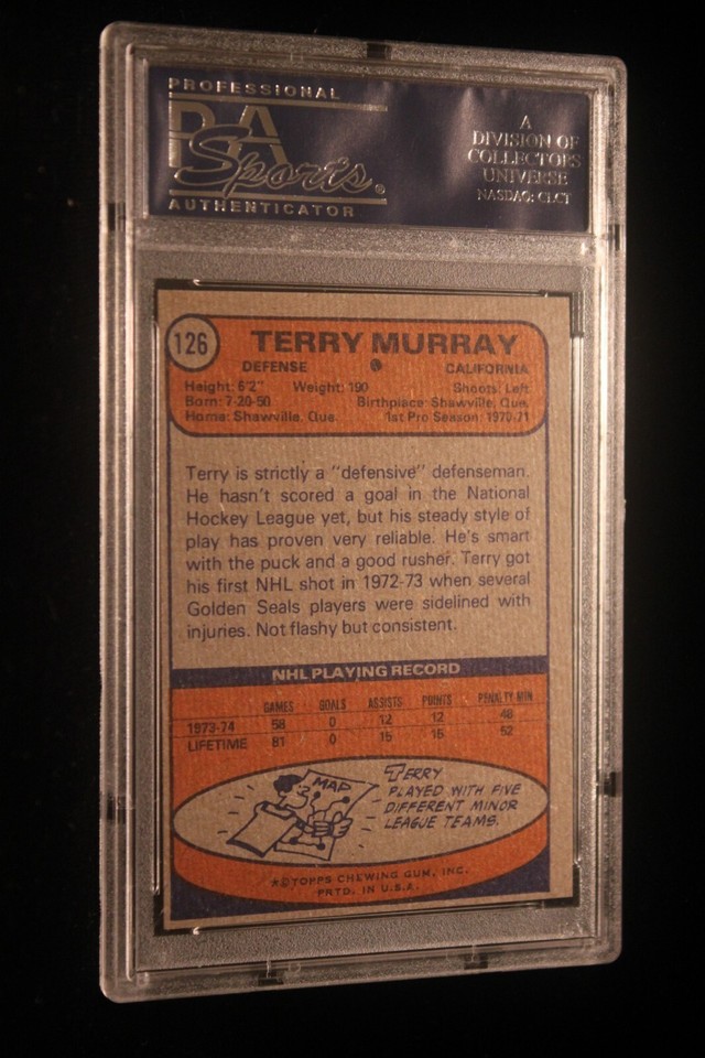 1974 Topps TERRY MURRAY #126 Hockey PSA NM 7 Oakland Golden Seals | eBay