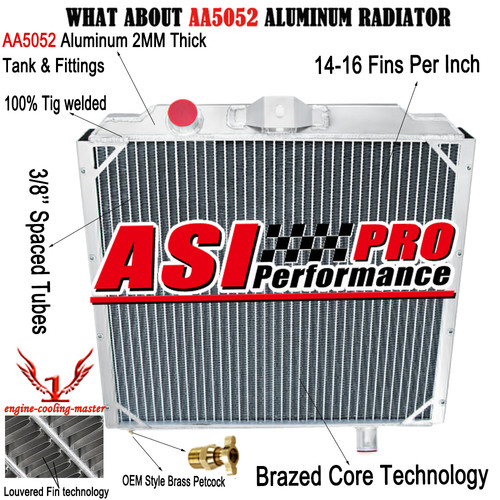 For 2002 2003 2004 Hummer H1 6.5L V8 Engine Diesel Aluminum 4 Row Core ...