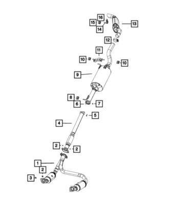 New Genuine Mopar Bracket Exhaust OE 68395841AA | eBay