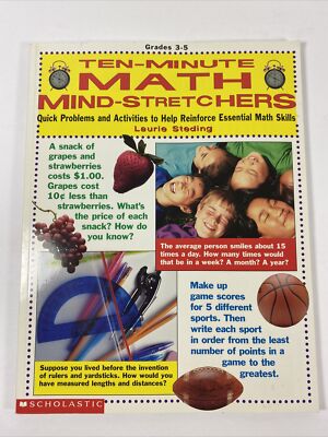 Scholastic TEN MINUTE MATH MIND STRETCHERS Grades 3-5 [BX 15 ...