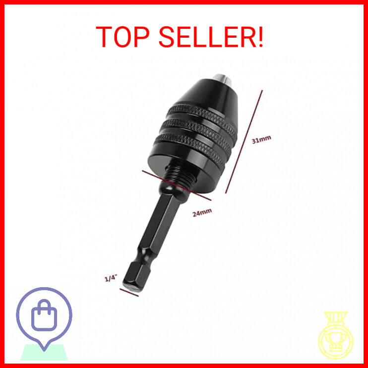 Fixinus 2 Pieces Drill Chuck Adapter - 1/4 Inch Hex Shank Drill Bit ...
