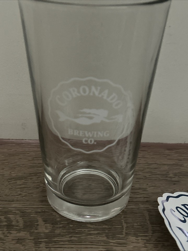 Coronado Brewing Company Mermaid Logo Beer Pint Glass Microbrew With ...