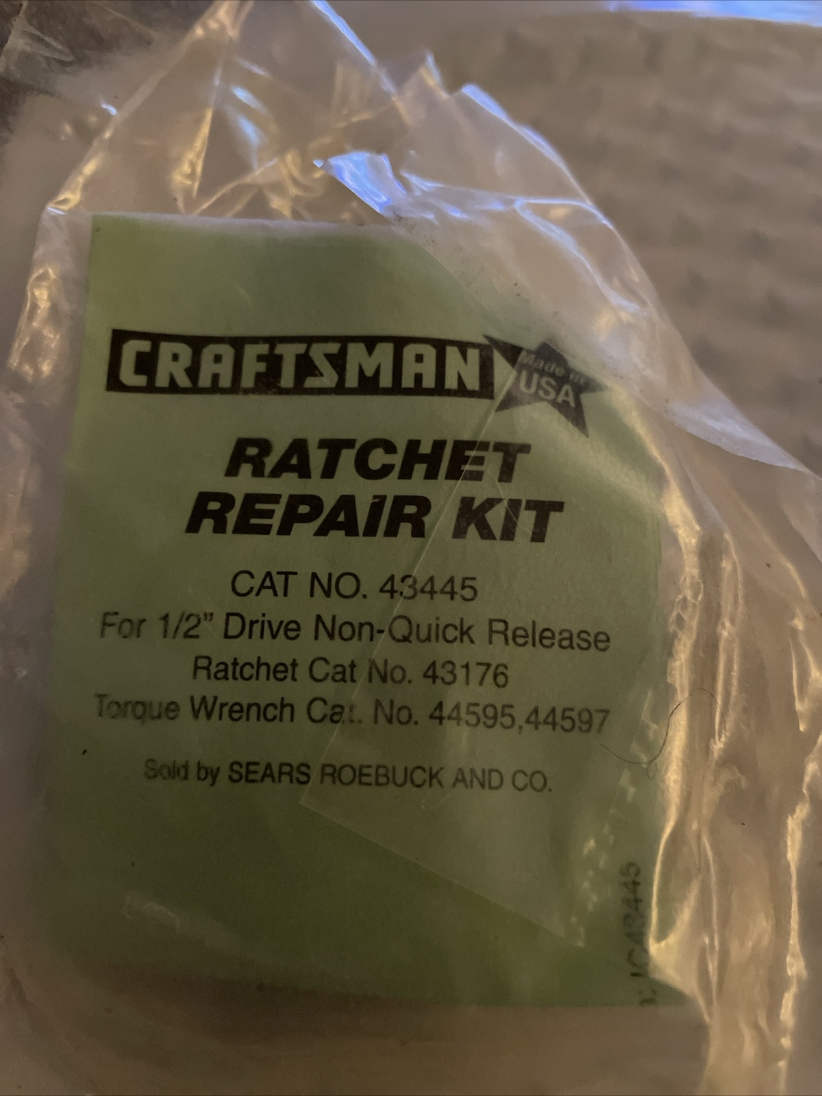 Craftsman 1/2â Ratchet Repair Kit 43445 for 43176 44595 44597 Sears ...