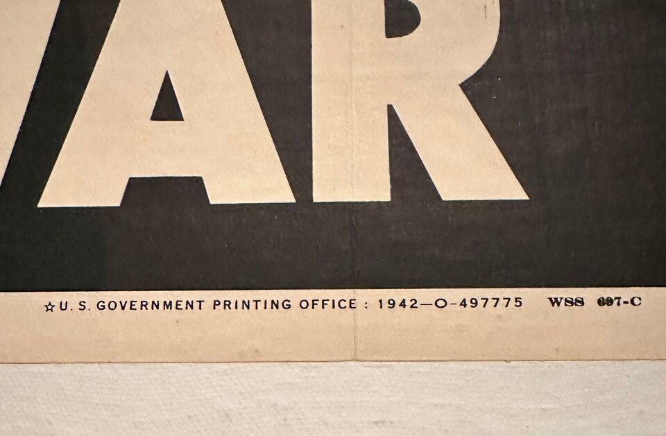 Original WWII Poster Attack Attack Attack Buy War Bonds 22"x28" on ...