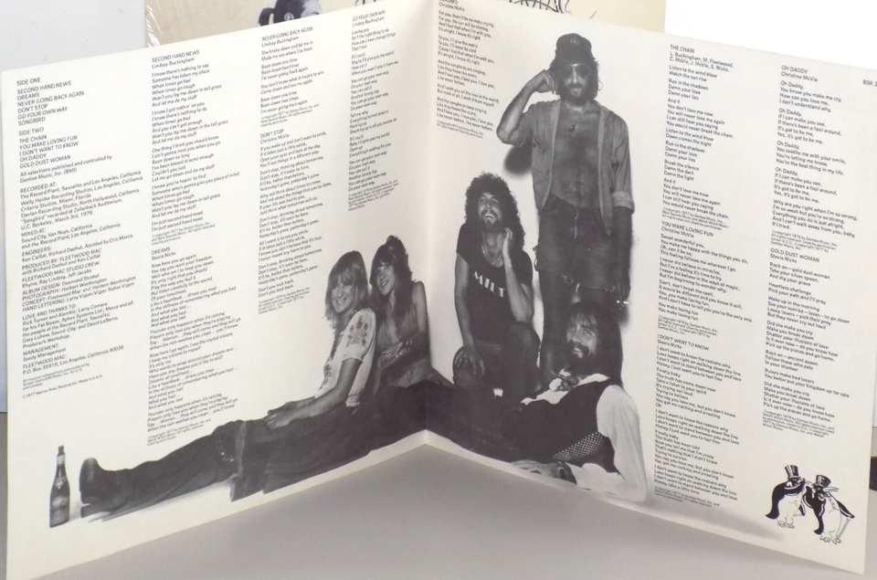 FLEETWOOD MAC RUMORS VINYL LP RECORD (1977) INSERT ORIGINAL "NICE VINYL ...