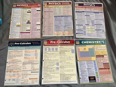Quick Study Calculus Physics Chemistry LOT OF 6 | eBay