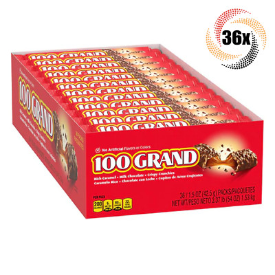 Full Box 36x Bar 100 Grand Rich Caramel & Milk Chocolate Crunchies ...