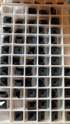 Swarovski® Fancy Vintage Faceted Square Jet Unfoiled 8mm | eBay