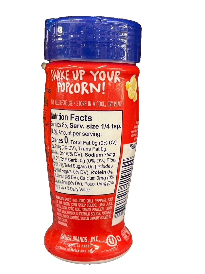 NEW KERNEL SEASON'S CHILE LIMON FLAVOR POPCORN SEASONING 2.4 OZ BOTTLE ...