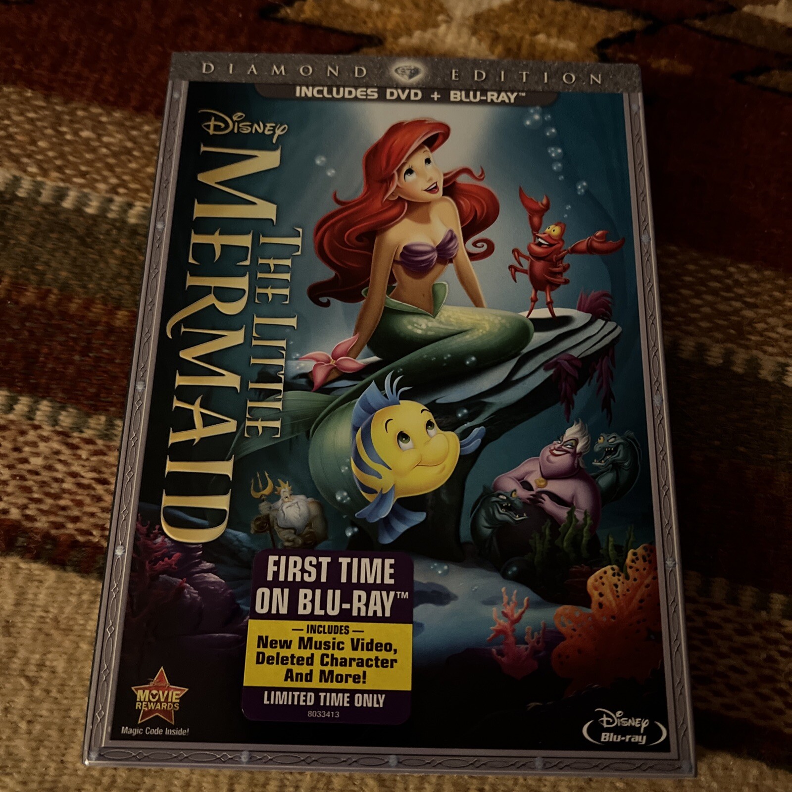 The Little Mermaid (Blu-ray/DVD, 2013, 2-Disc Set, Diamond Edition DVD ...
