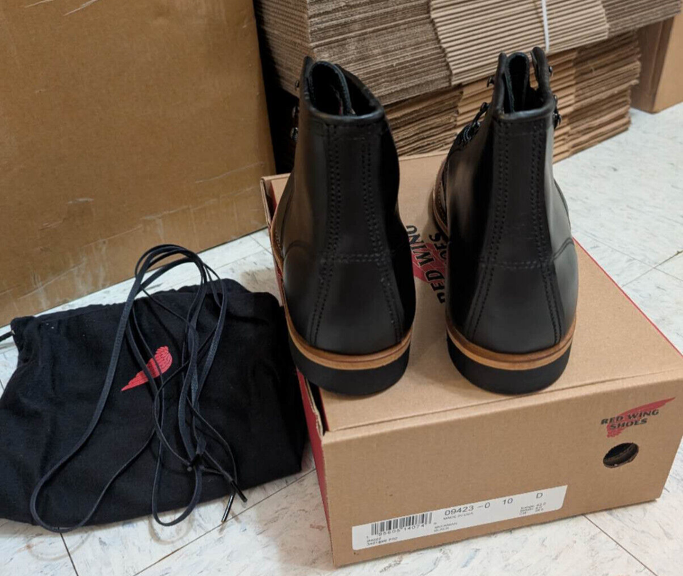 Red Wing Heritage Men's Beckman round toe boot Black leather 9423 | eBay