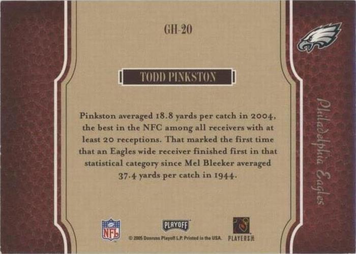 2005 Playoff Prestige Todd Pinkston #GH-20 for sale | eBay