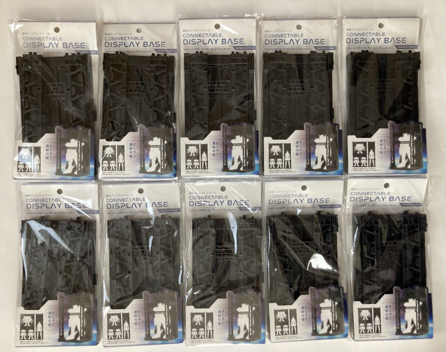 Daiso Connectable Display Base Set of 10 H:170mm Yamada Gundam JAPAN ...