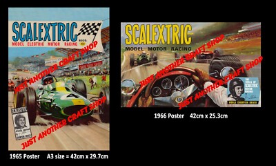 Scalextric Jim Clark 1965 & 1966 Large Size Posters Advert Shop Display ...