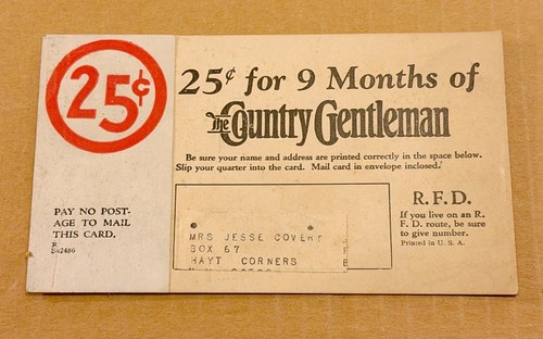 1955 advertising postcard for a subscription to The Country Gentleman ...
