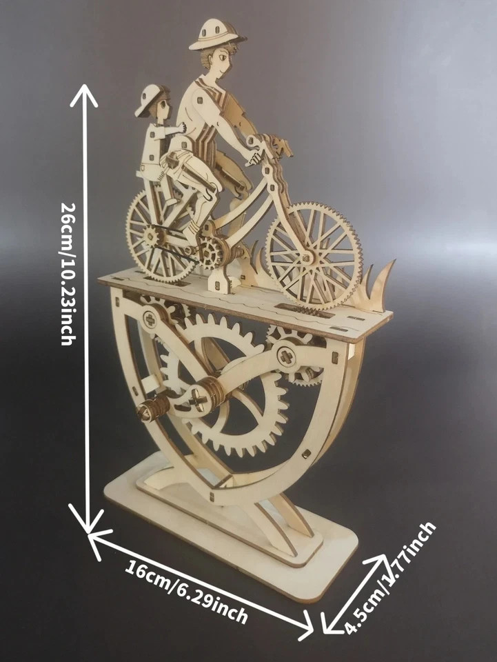 Wooden Model Kit DIY 3D Laser Cut Animated Self Assembly Fun Puzzle Toy ...