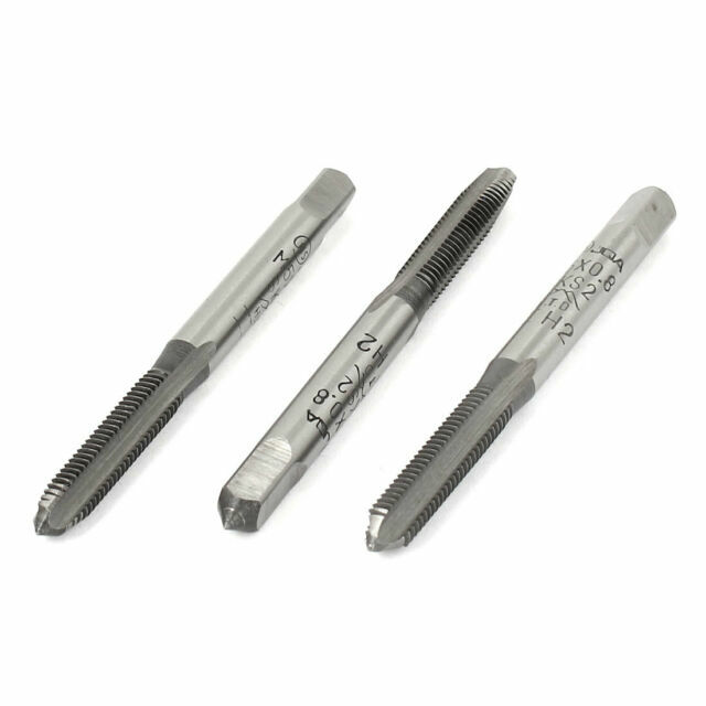 M5x0.8mm Straight 3 Flutes Metric Bottoming Taper Hand Taps 3pcs for ...