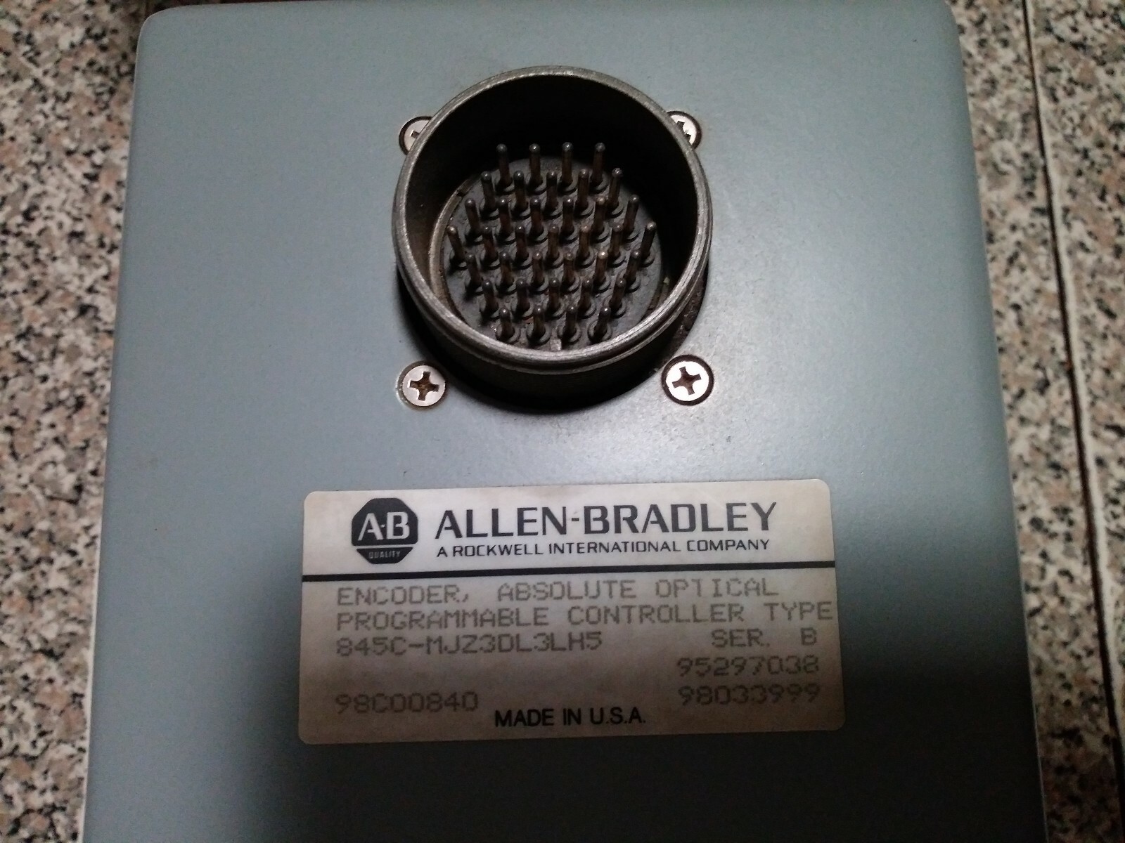 Allen Bradley 845C-MJZ3DL3LH5 Ser B Encoder. Absolute Optical ...