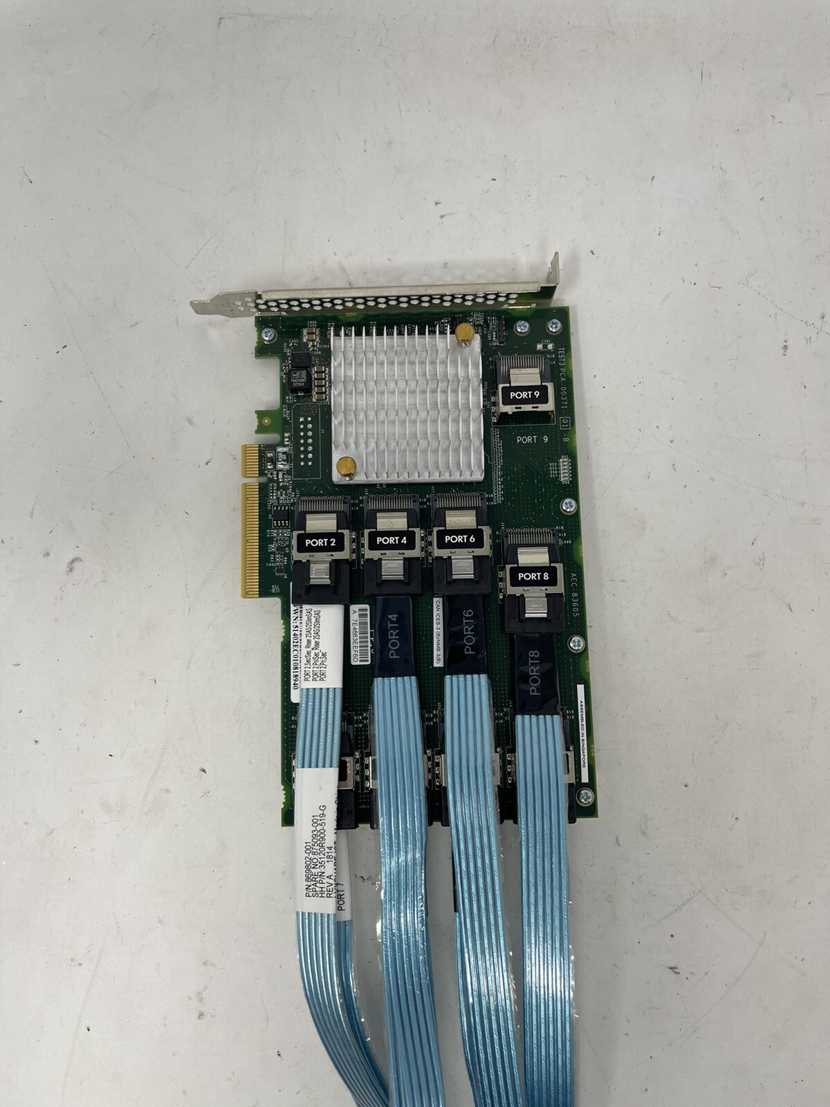 870549-B21 HP DL380 GEN10 12GB SAS EXPANDER CARD with Cables-- 876907 ...